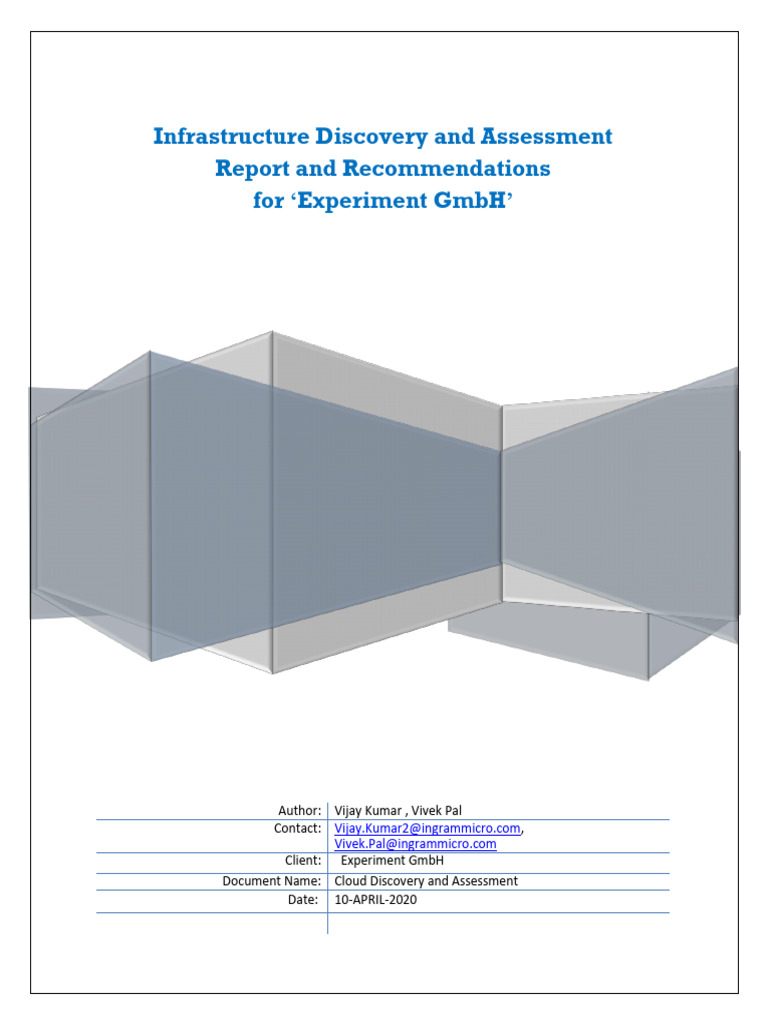 Experiment GMBH Cloud Discovery and Assessment Report | PDF ...