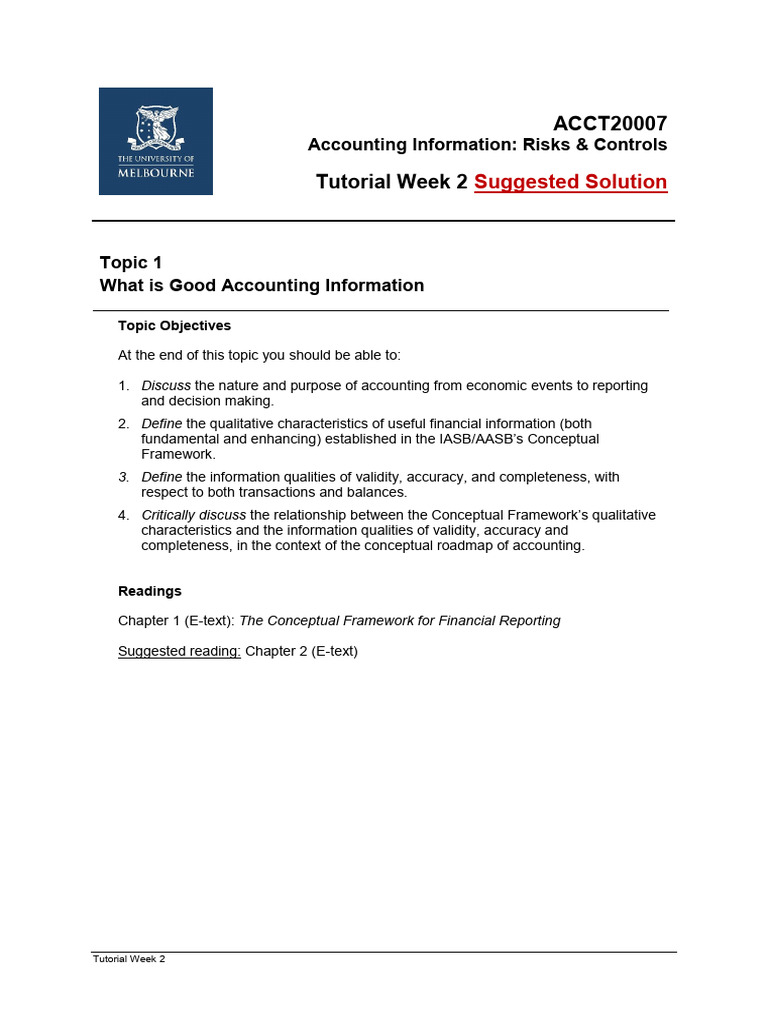 Acct20007 Tutorialsol Combine | PDF | Expense | Fair Value