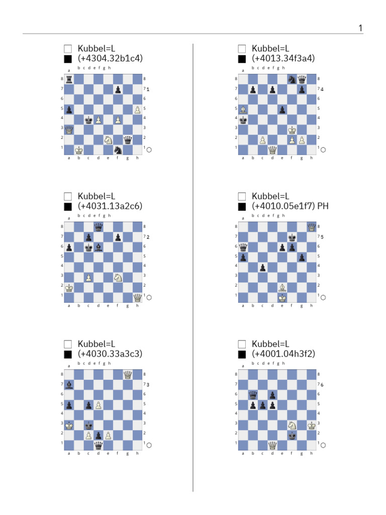 Kubbel Calculation - 8 Moves PDF | PDF