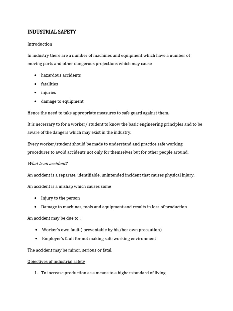 Notes Safety For Workshops | PDF | Personal Protective Equipment ...