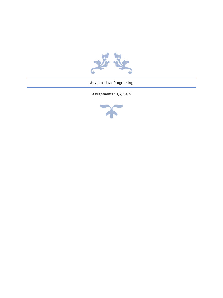 Advance Java Programing Ass12345 Pdf Method Computer Programming Cookie 