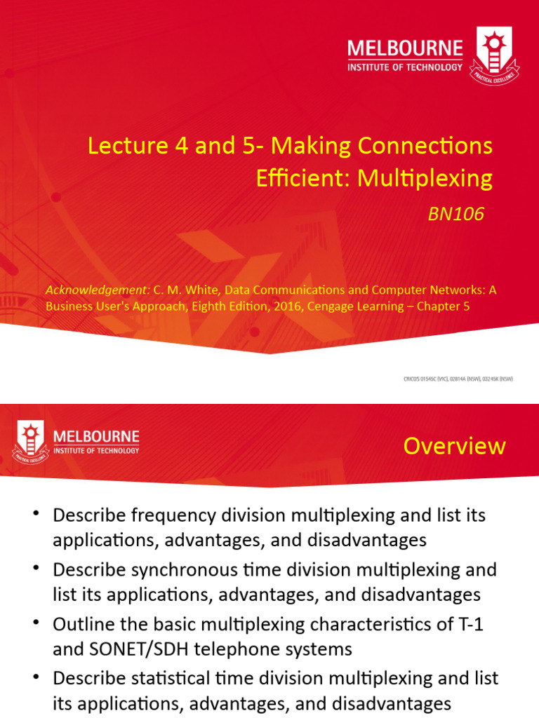 Lecture 4 Multiplexing Pdf Multiplexing Orthogonal Frequency
