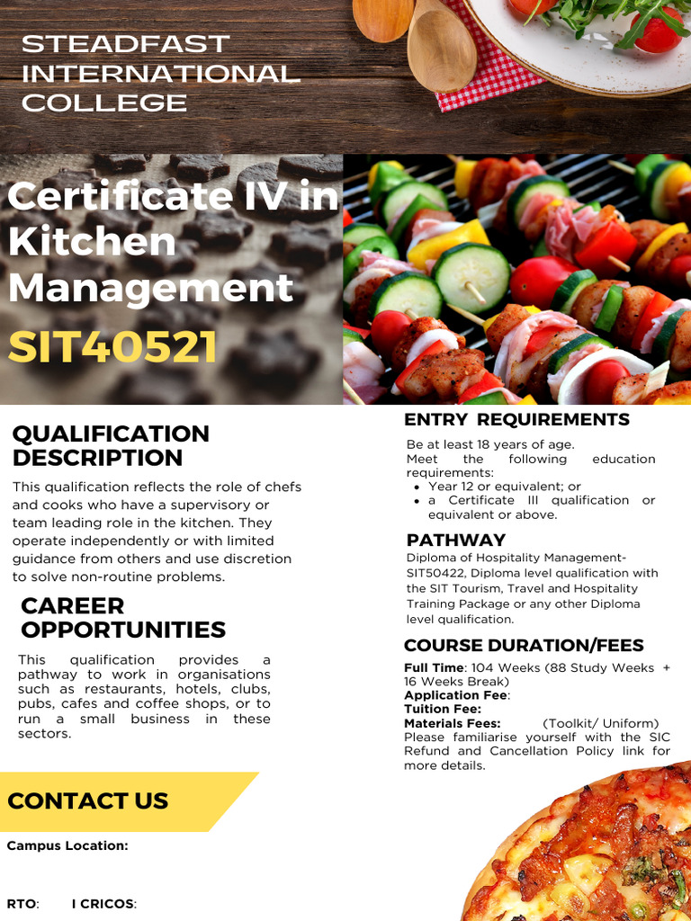 Steadfast Sit40521 Flyer | PDF | Cooking | Recipe