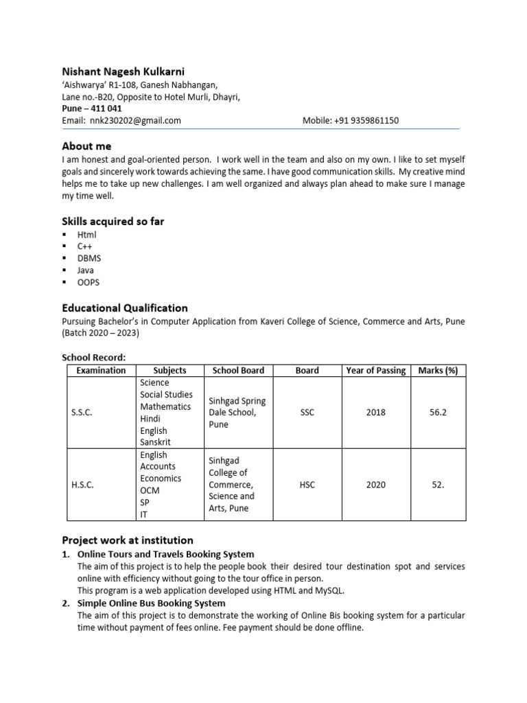 Sample CV | PDF | Computing