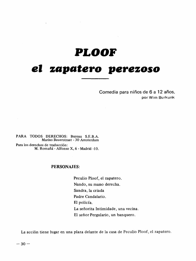 ploof-el-zapatero-perezoso-comedia-para-ninos-de-6-a-12-anos | PDF ploof-el-zapatero-perezoso-comedia-para-ninos-de-6-a-12-anos | PDF
