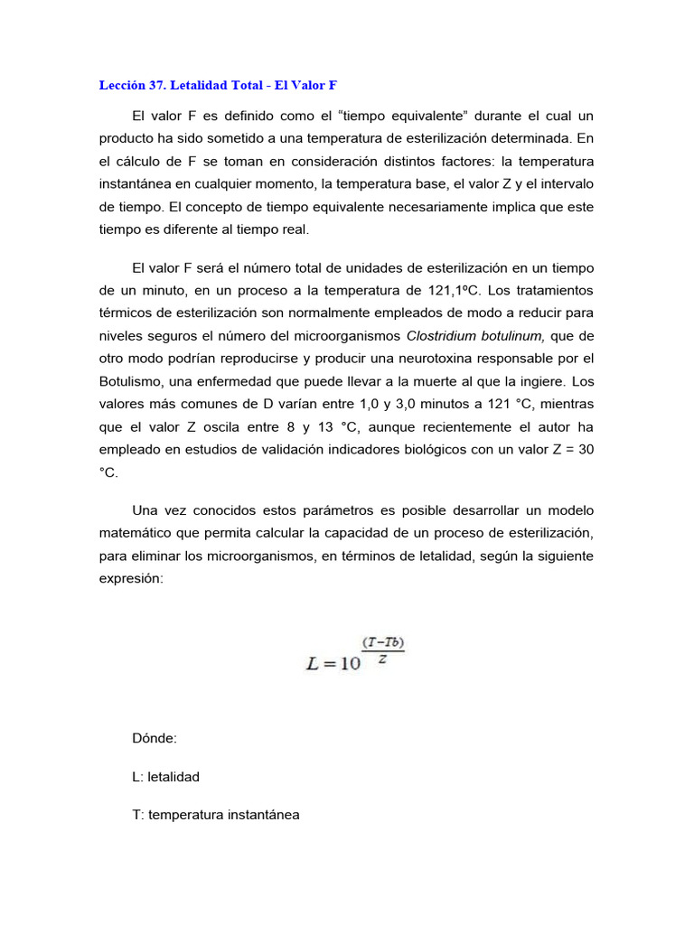 Lección 37 Letalidad Total. El Valor F | Descargar gratis PDF ...