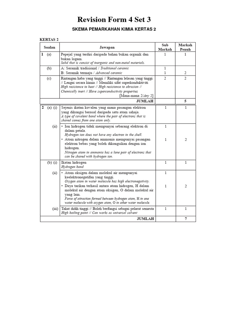 2024 SET 03 REV F4 Answer | PDF | Molecules | Chemical Bond
