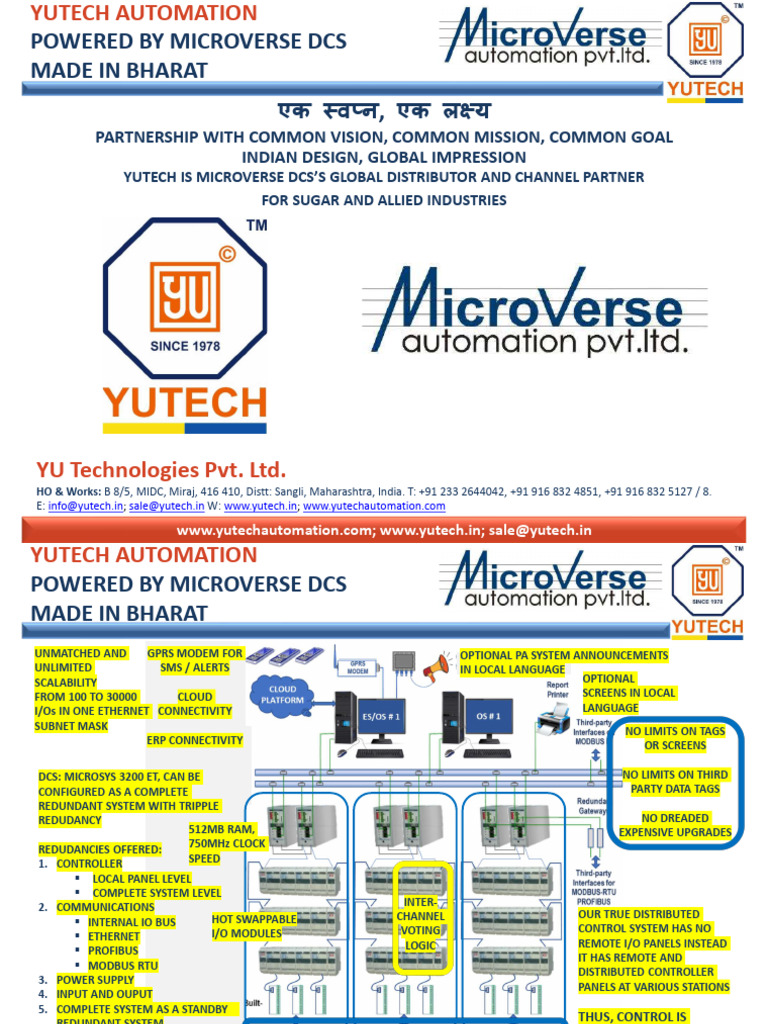 yutech-microverse-dcs | Download Free PDF | Programmable Logic Controller | Input/Output