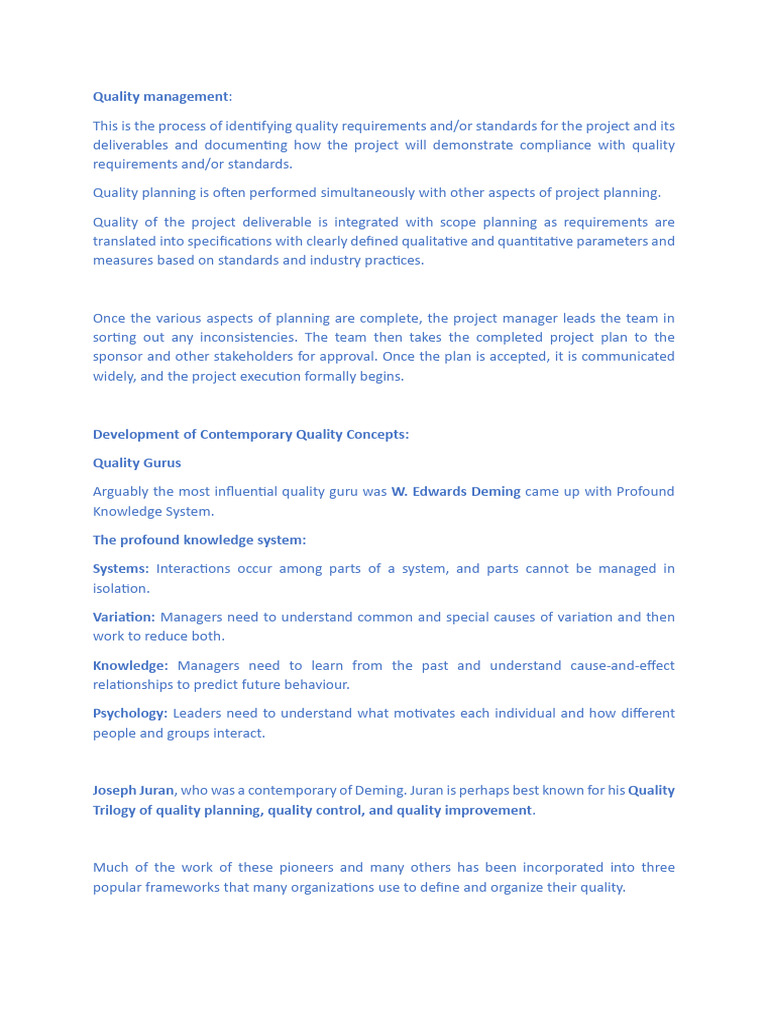 Project Management Note | PDF