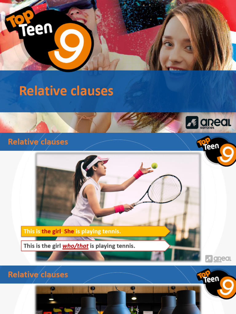 Relative - Clauses - TOP - Teen9 | PDF | Clause | Pronoun