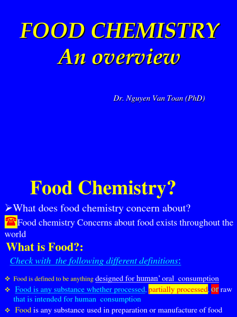 Understanding Food Chemistry Basics | PDF | Chemical Bond | Food Science