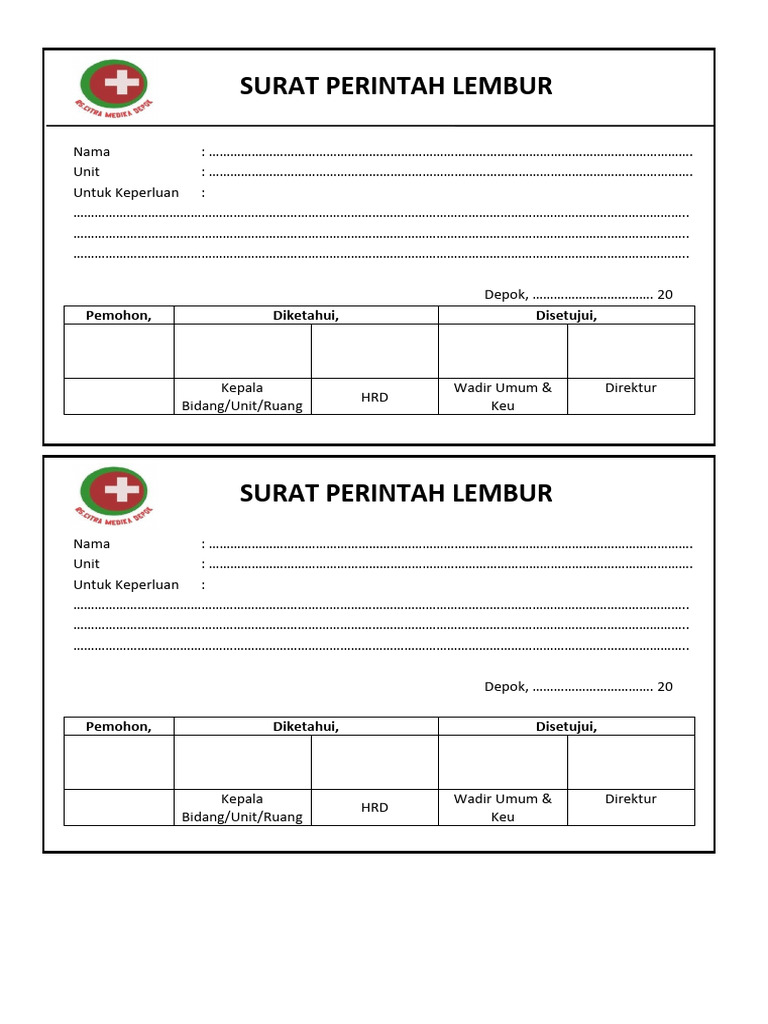 Form Lembur | PDF