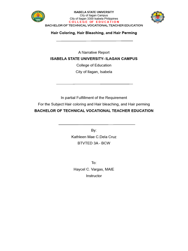 Coloring and Perming | PDF | Hair