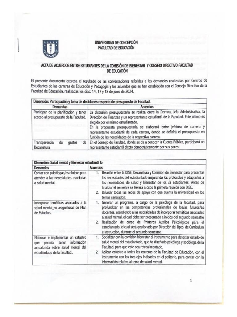 Acta de Acuerdo | PDF