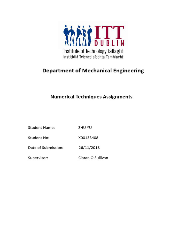 Mechanical Engineering Numerical Techniques | PDF | Matrix (Mathematics ...