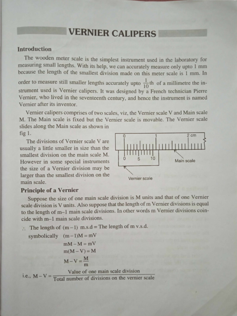 Vernier Calipers | PDF | Probability And Statistics | Length