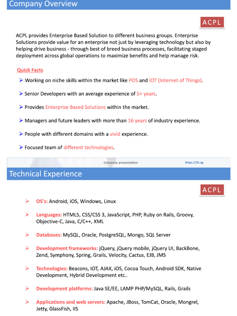 ACPL Company Profile | PDF