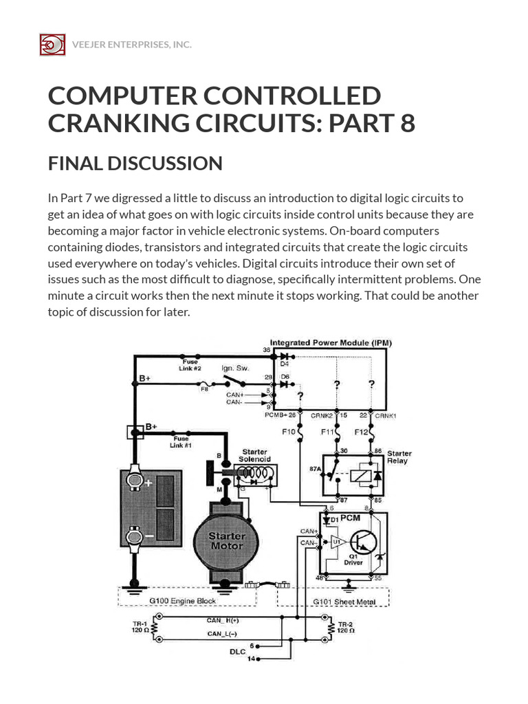 Part 8 - Computer Controlled Cranking Circuits - Veejer Enterprises ...