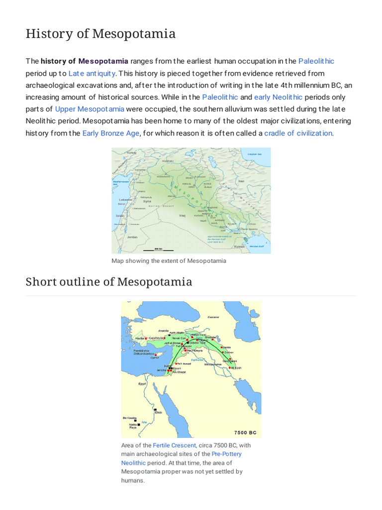 History of Mesopotamia - Wikipedia | PDF | Babylonia | Assyria