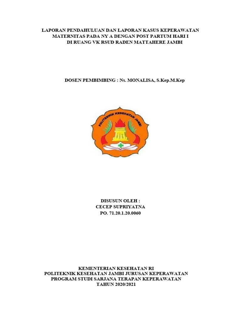 LP & Laporan Kasus Askep Post Partum | PDF