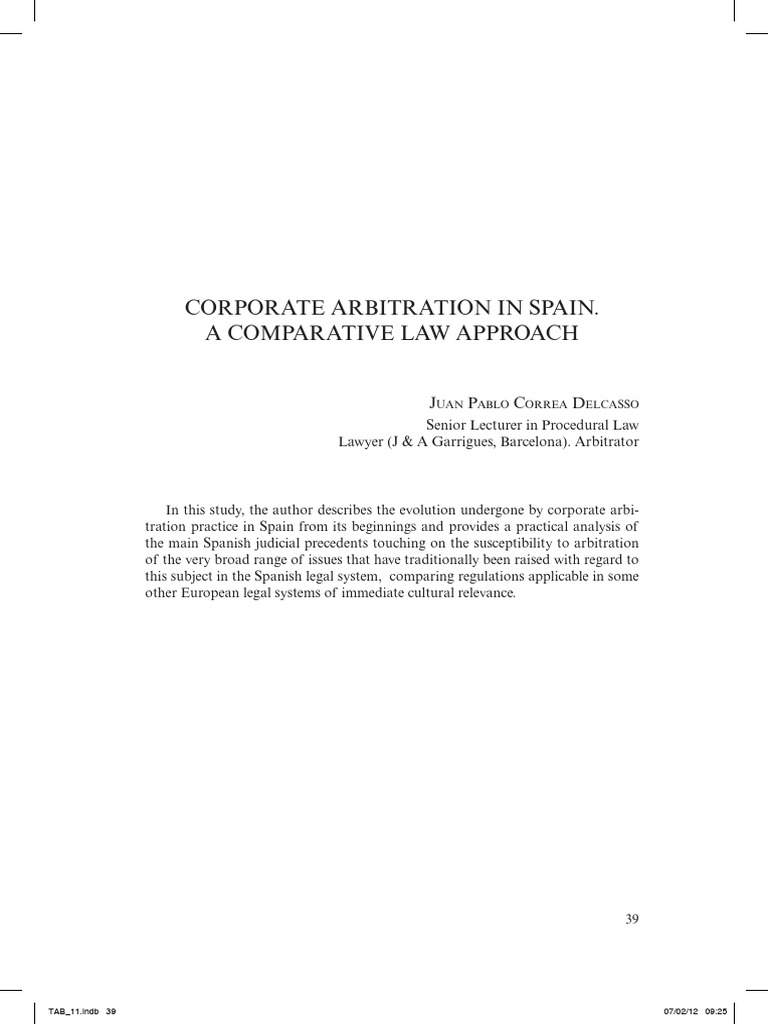 Artículo Garrigues | PDF | Arbitraje | Caso de ley