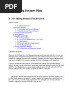 Small Scale Mining Business Proposal | PDF | Net Present Value | Mining