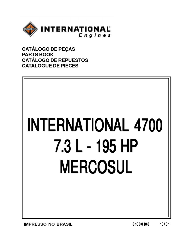 International 4700 Parts Catalog | PDF | Piston | Engines