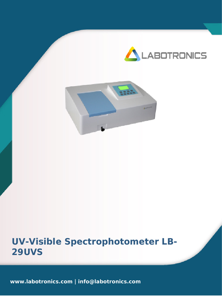 UV-Visible-Spectrophotometer-LB-29UVS | PDF | Ultraviolet–Visible ...