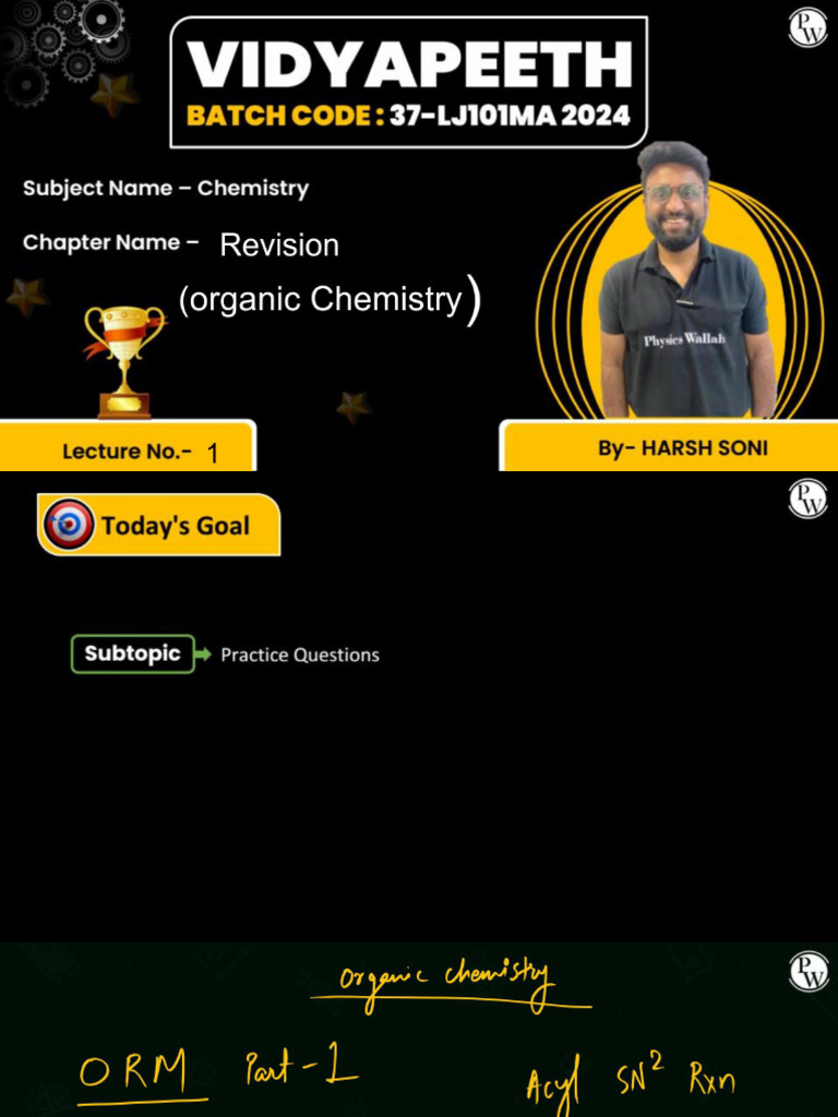 Organic 11th - Revision (GOC & Hydrocarbon) - 01 Class Notes 37-LJ101MA ...