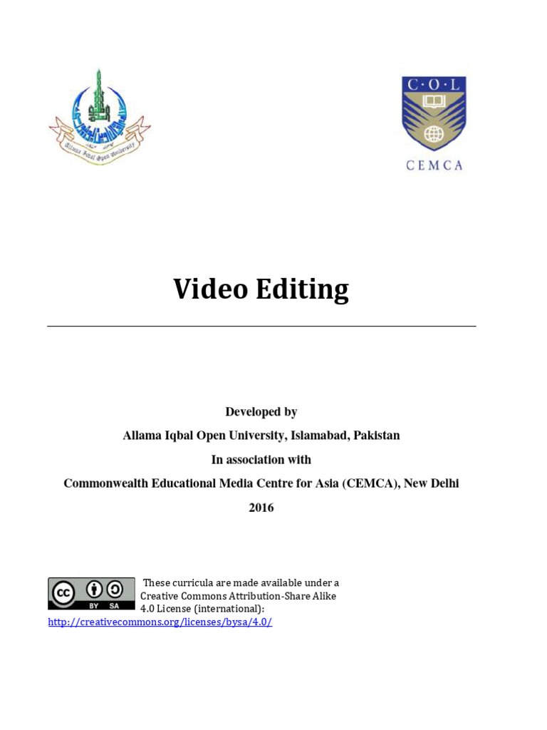 Video-Editing | PDF | Videotape | Video