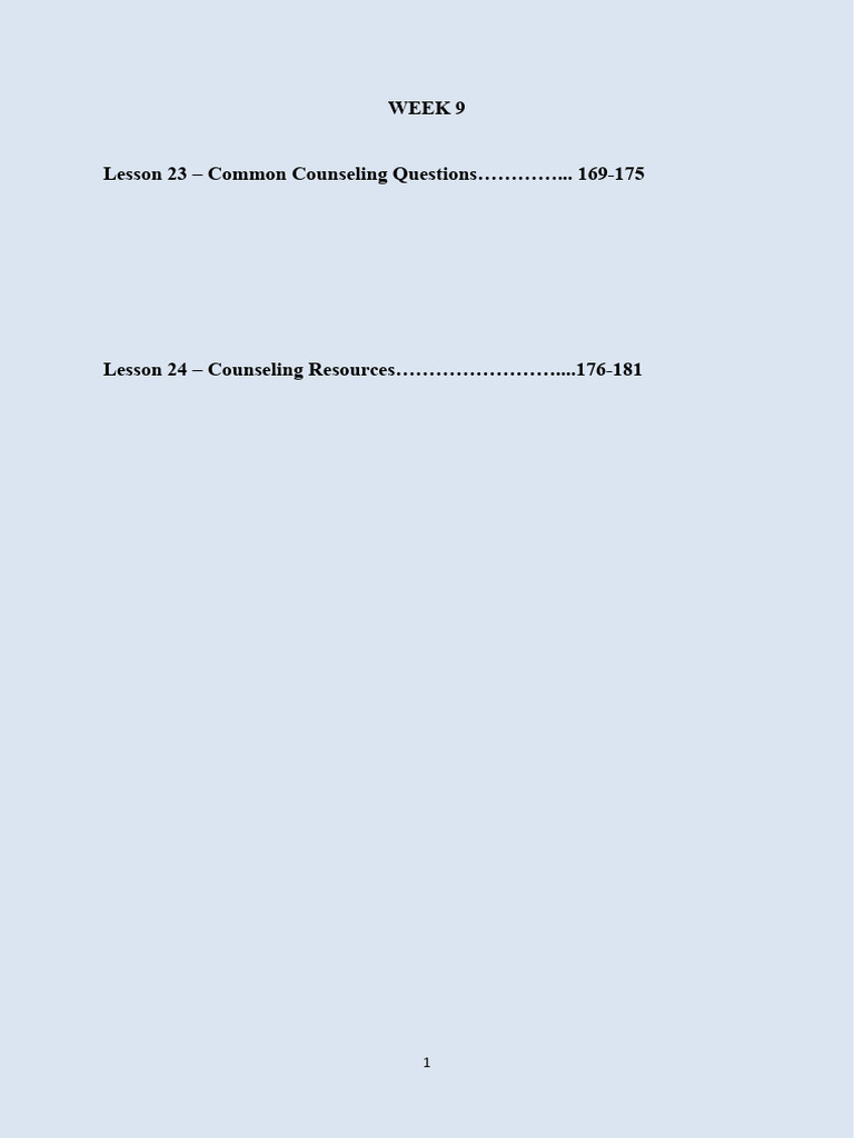 Essential Counseling Guidelines and Insights | PDF | Christian ...