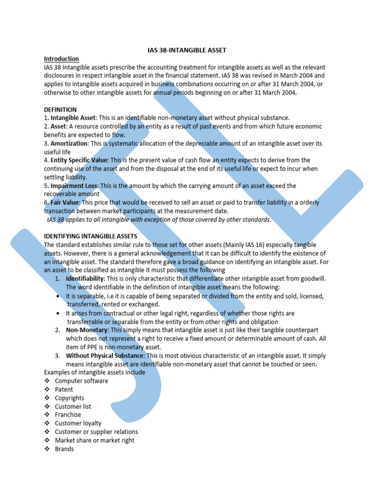 Ias 38-Intangible Asset | PDF | Intangible Asset | Expense