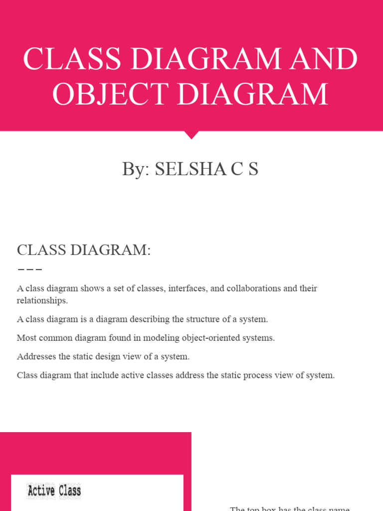 Class And Object Diagram Pdf Class Computer Programming Object Computer Science