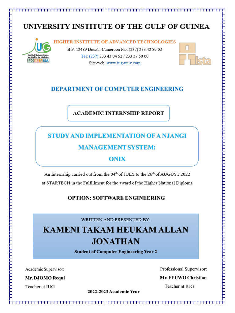 HND Internship Report on Njangi System | PDF | Bootstrap (Front End ...