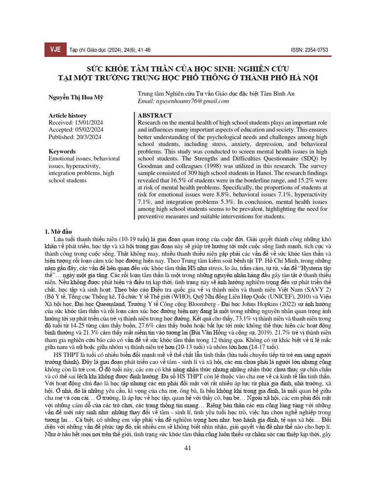 SC Khe TM THN Ca HC Sinh Nghin Cu Ti MT TRNG Trung HC PH THNG THNH PH H Ni | PDF