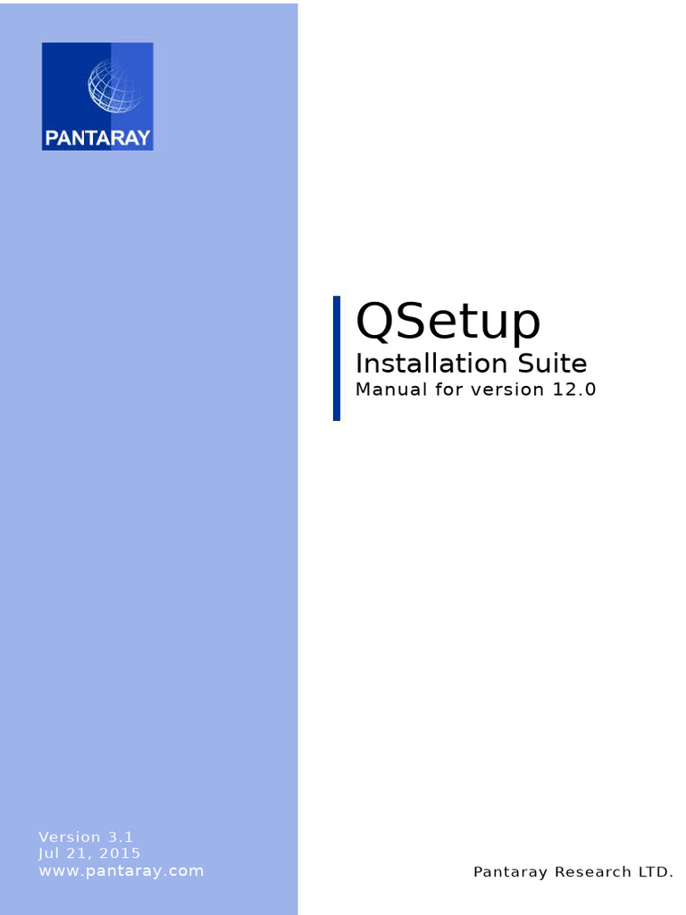 Qsetup Manual | PDF | Windows Registry | Installation (Computer Programs)