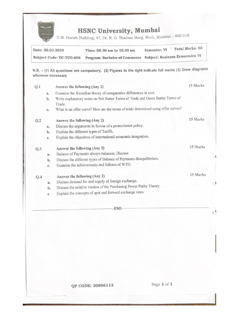 HSNC University, Mumbai 2 | PDF