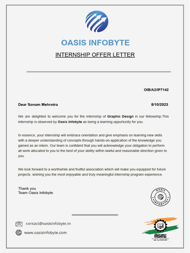 Sonam Mehrotra Offer Letter-2 | PDF | Career & Growth | Art