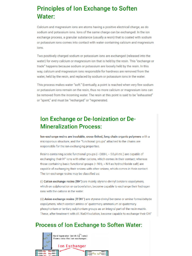Ion Exchange Process | PDF
