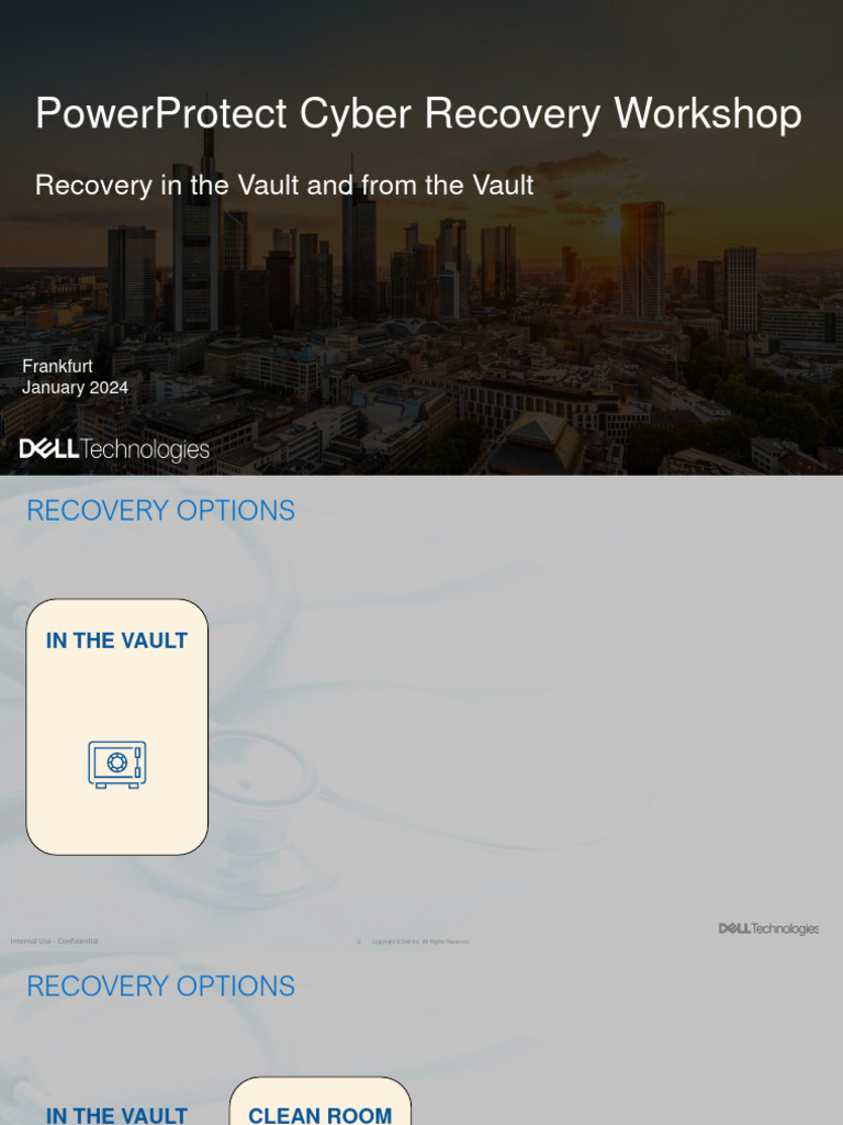 Cyber Recovery Workshop 2024 - Recovery in The Vault and From The Vault | PDF | Backup | Server ...