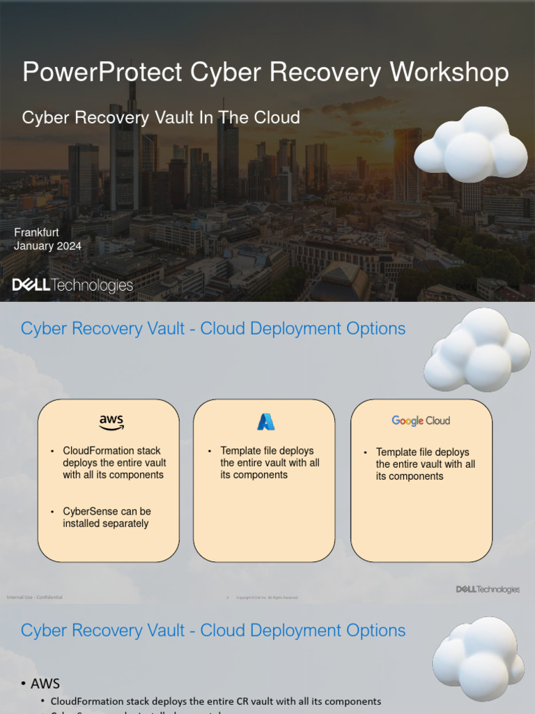 Cyber Recovery Workshop 2024 - Cyber Recovery Vault in The Cloud | PDF | Cloud Computing ...