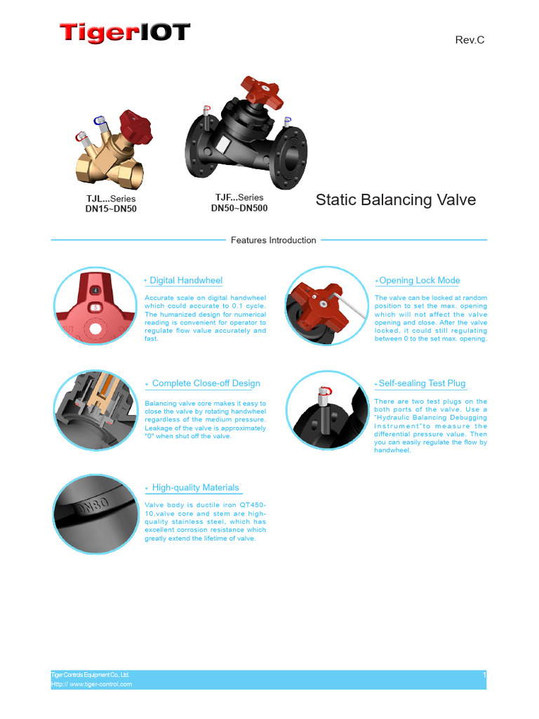 Valvula Balanceamento Tiger | PDF | Valve | Calibration
