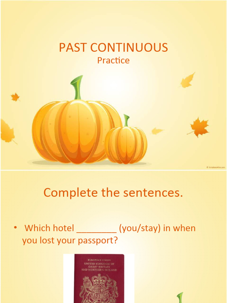 Past Continuous Grammar Drills - 18575 | PDF