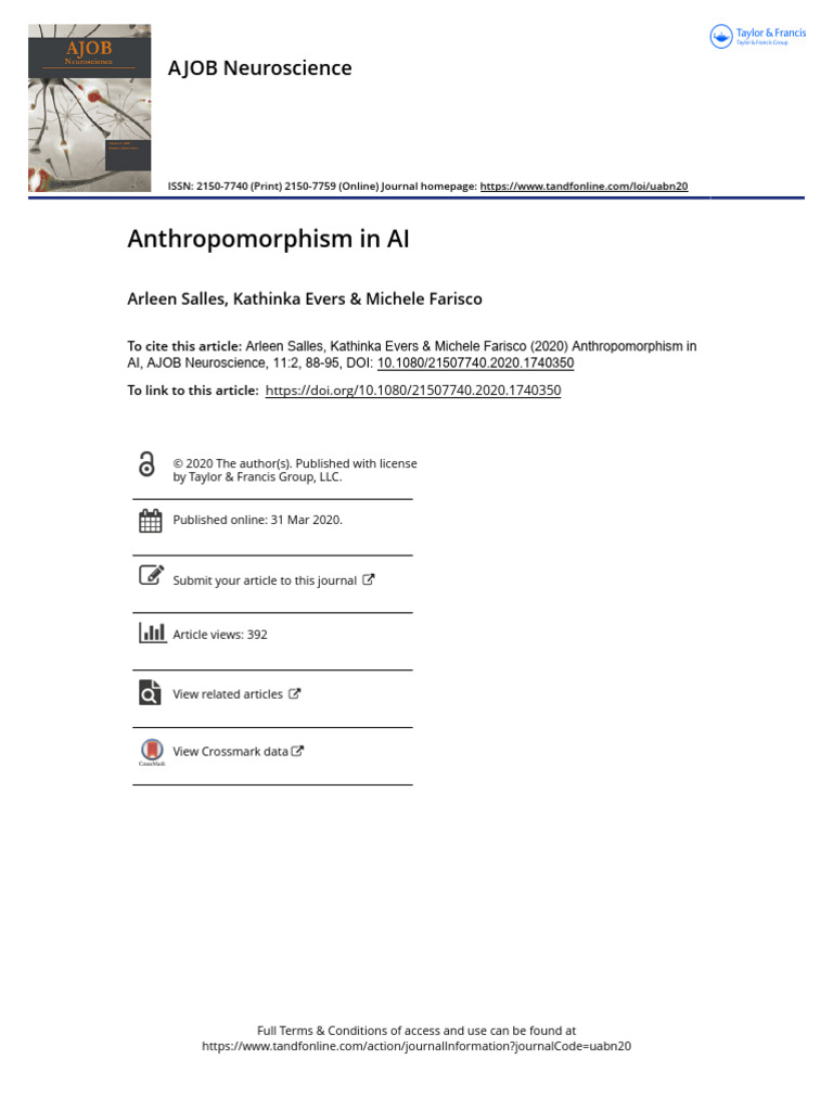 Anthropomorphism in AI | PDF | Deep Learning | Artificial Intelligence