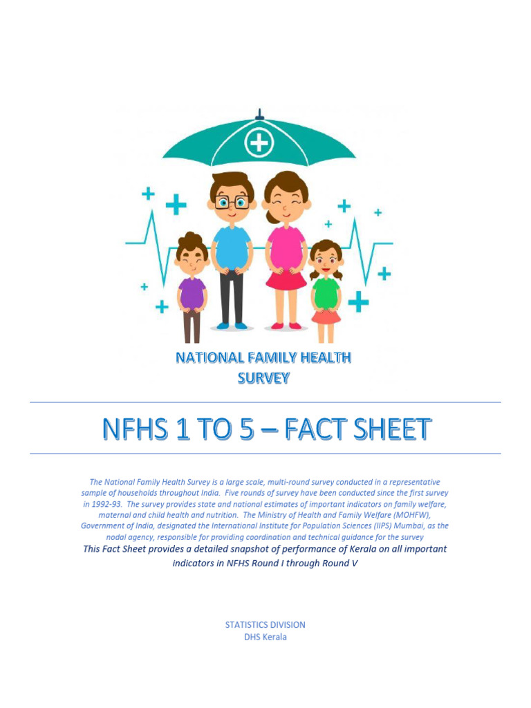 NFHS-1-to-5-Fact-Sheet-Kerala | PDF | Breastfeeding | Caesarean Section