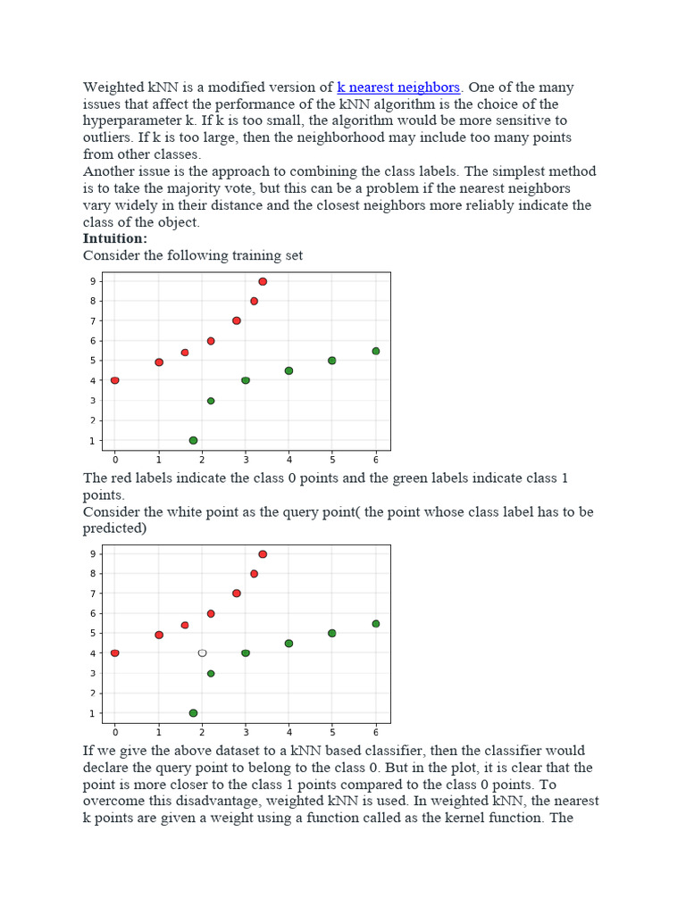 Weighted KNN in ML | PDF | Applied Mathematics | Algorithms