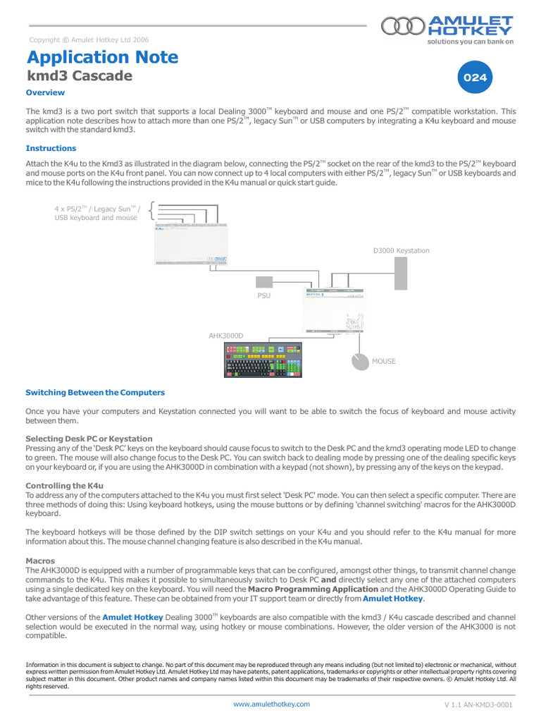 AN_024_kmd3_cascade | PDF | Computer Keyboard | Keyboard Shortcut