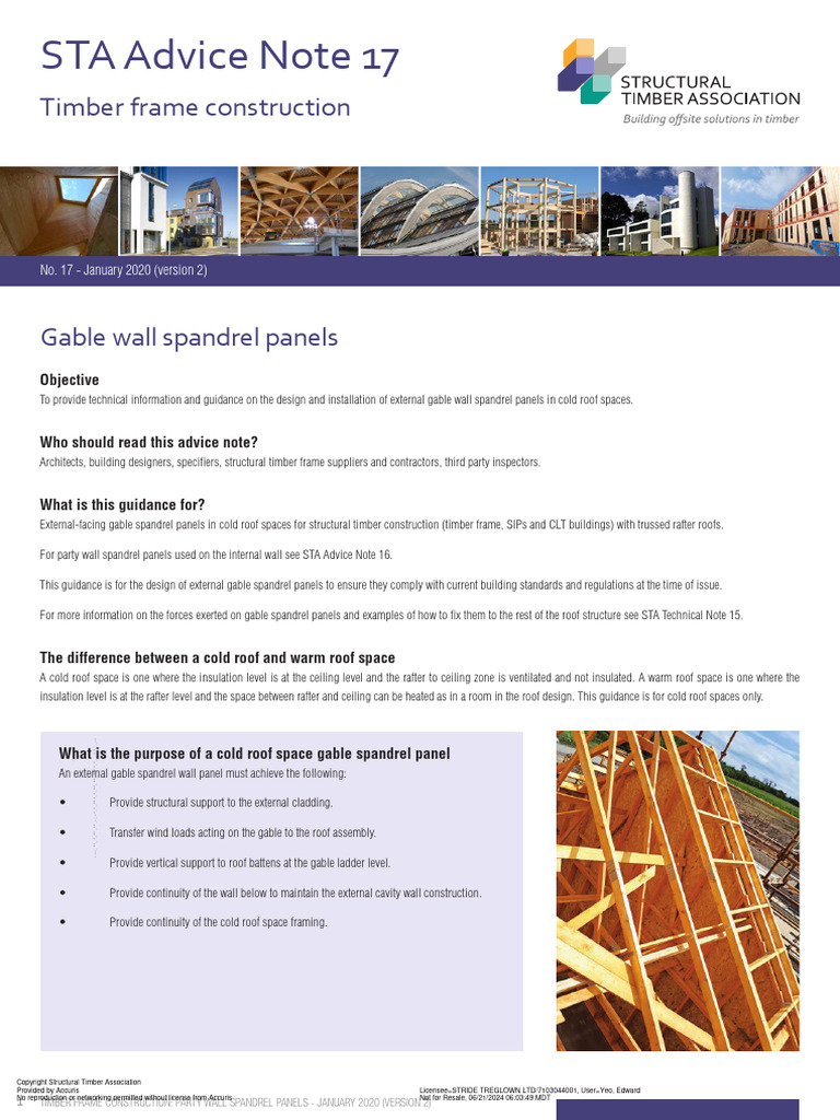 Gable Wall Spandrel Panel Guidance | PDF | Framing (Construction) | Truss