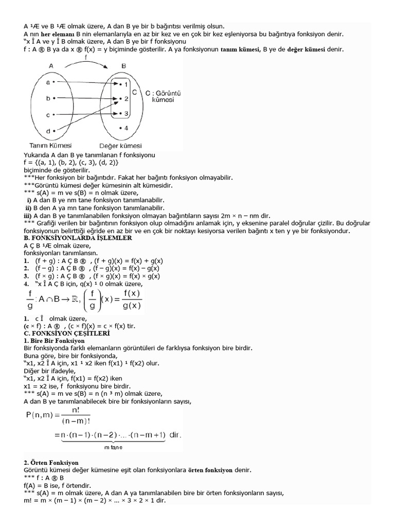 Bağıntı Fonksiyon 1 | PDF