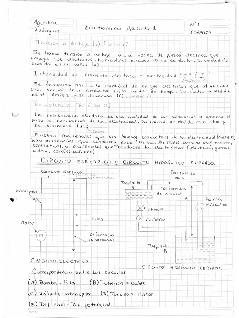 1 - Teoría: Voltaje, Corriente Eléctrica y Resistencia Eléctrica ...